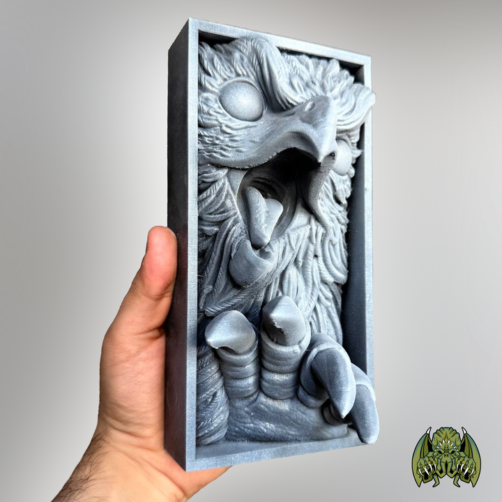 3D Printable Owl Beast Monster Booknook [FDM/Resin BOOK NOOK] by Miniatures of Madness